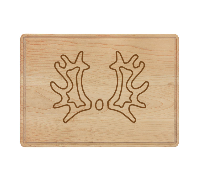 Drip Ring Maple Cutting Board - Horse Breed Logos | Horse Gift